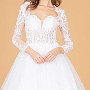 GLS Collective | Dresses | New Long Hug Shoulder Wedding Dress With Cut ...